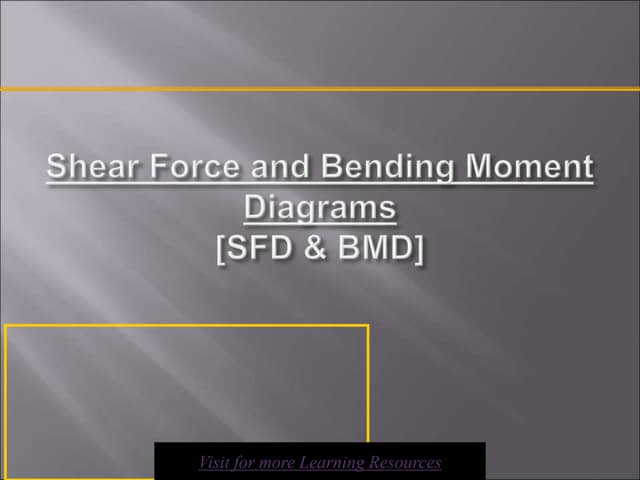 SFD & BMD Shear Force & Bending Moment Diagram | PPSX