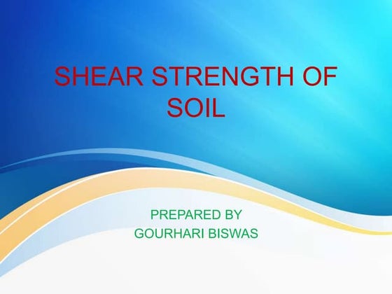 Shear Strength of Soil | PPTX | Geology | Science