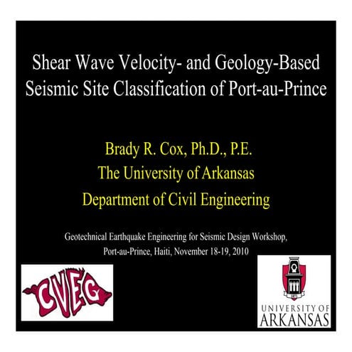 Shear Wave Velocity: Seismic Site Classification | PDF