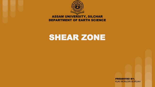 Shear zones. | PPTX