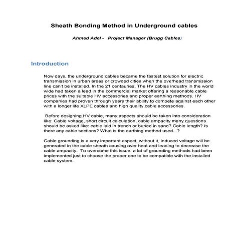 Cable construction | PDF