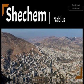 Shechem Presentation by David Ha'ivri | PPTX