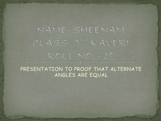 Angles Formed By Parallel Lines Cut By Transversal Pptx