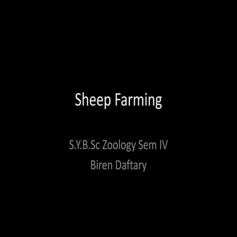 Sheep farming | PPTX