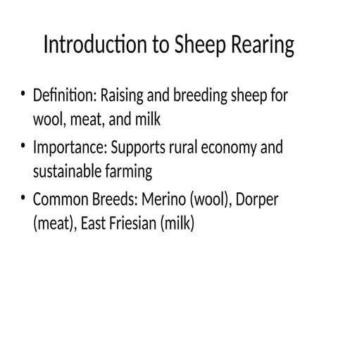 Sheep_Rearing_Presentation for rearing of sheep | PPTX