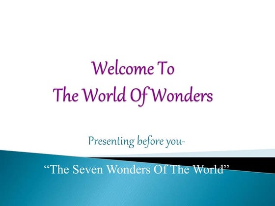 seven wonders of the world | PPT