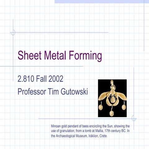 Sheet Metal Forming Process Ppt