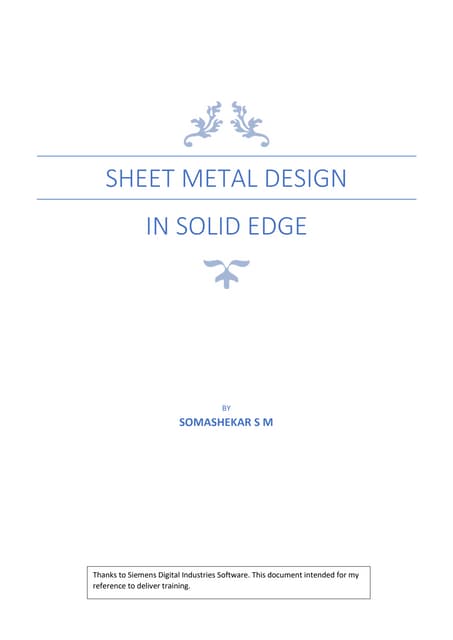 Solidworks sheet metal tutorial | PDF | Drawing and Sketching | Arts ...