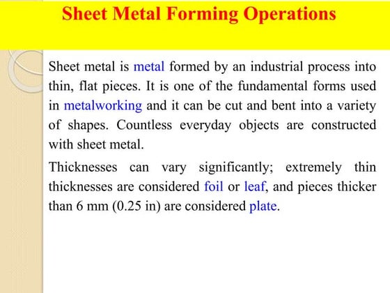Punching and Blanking Process (Sheet Metal Forming) | PPT