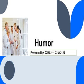 Humor and relation of it with clinical practice | PPTX