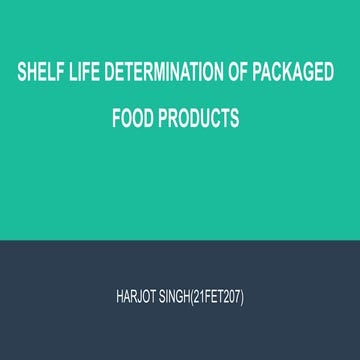 Shelf life determination | PPT