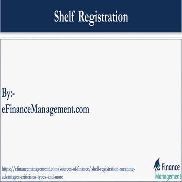 Shelf Registration | PPTX