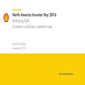 Royal Dutch Shell plc 2016 Management Day | PPT