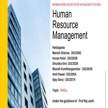 SHELL Information about company and its | PPT