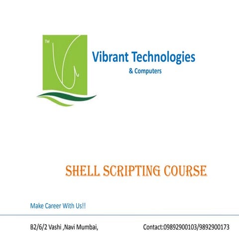 Shell Scripting Training Course Navi Mumbai Shell Scripting Course Provider Navi Mumbai Ppt 1625