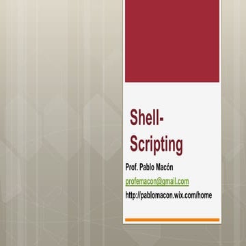 Shell Scripting Primera Clase Ppt 