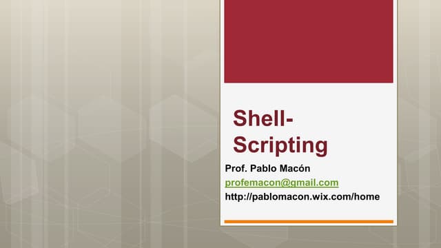 Shell Scripting Primera Clase Ppt