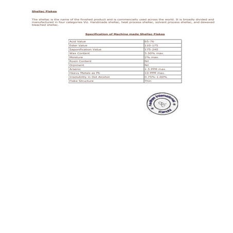 Shellac Flakes | PDF