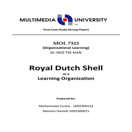 Shell as a learning organization | PDF