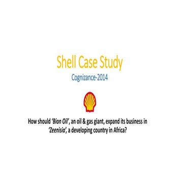 Shell case study: How should ‘Bion Oil’, an oil & gas giant, expand its ...