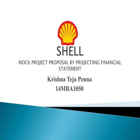Mock Projection on financial statement of SHELL company | PPTX