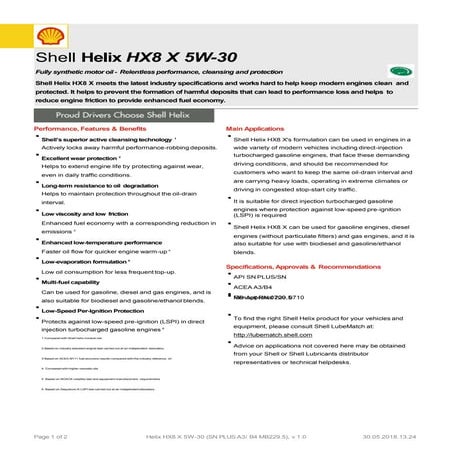 Shell helix hx8 converted | PPTX