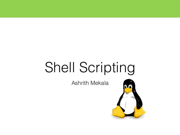 Shell scripting