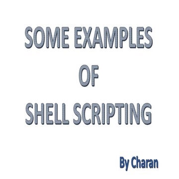 Shell Scripting Examples Charan Pptx