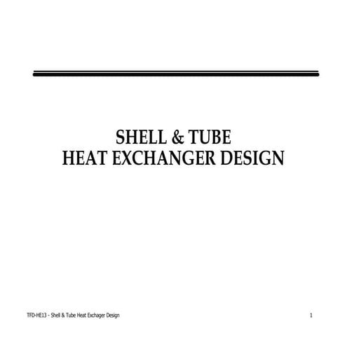 Shell&tube exchanger design | PDF