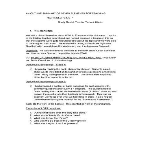 The giver lesson plan | DOCX