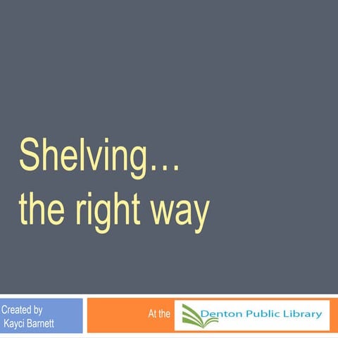 Shelving training | PPT