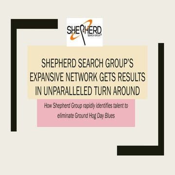 Shepherd search group slide share | PPT