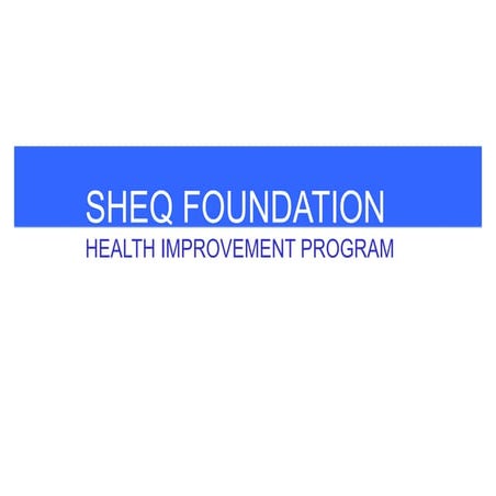 Sheq foundation health promotion | PDF