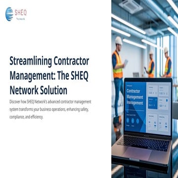 Streamline Work with Contractor Management Software & Portal | PPT