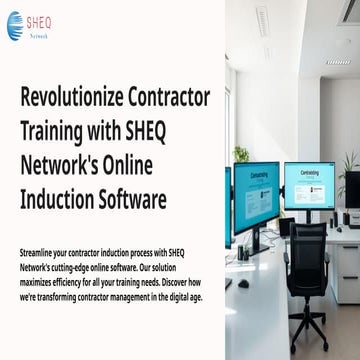 Online Induction Portal for Contractor Safety and Training | PPTX