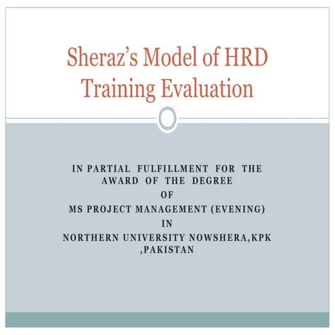 Sheraz's Training and Development Evaluation Model | PPTX | Business ...