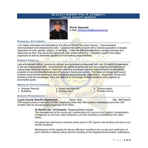 Biography of Nick Dolbin | Chief of Police | PDF