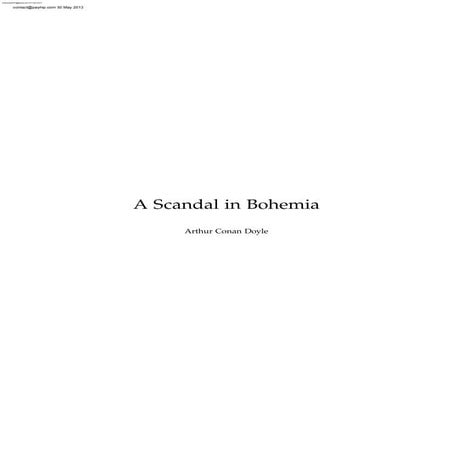 Sherlock holmes a_scandal_in_bohemia (2) | PDF | Romance | Genres