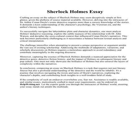 Sherlock Holmes Essay.pdf