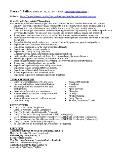 S bailey resume | PDF