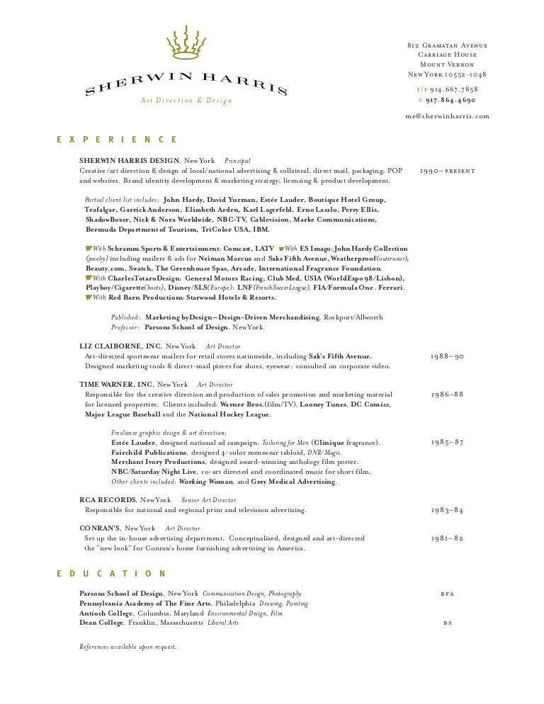 Sherwin Harris Resume 2011