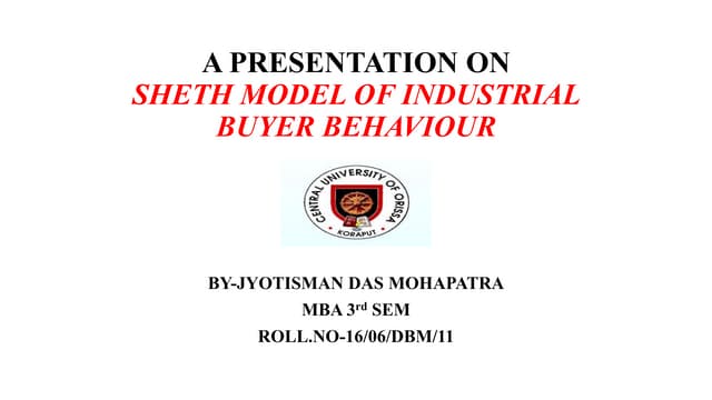 Consumer Behavior - Howard Sheth Model | PPTX