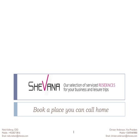 Introducing SheVana, Book a place you can call | PPT