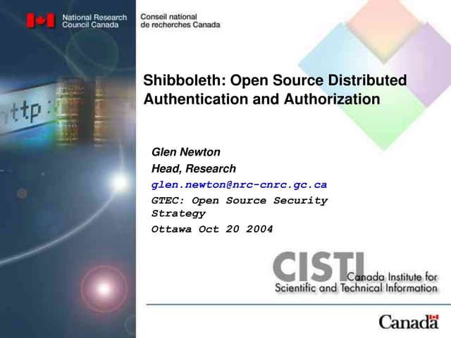 Shibboleth Open Source Distributed Authentication And Authorization Pdf