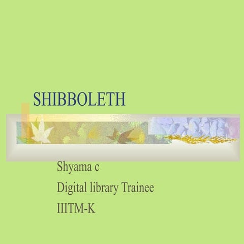 Shibboleth | PPT