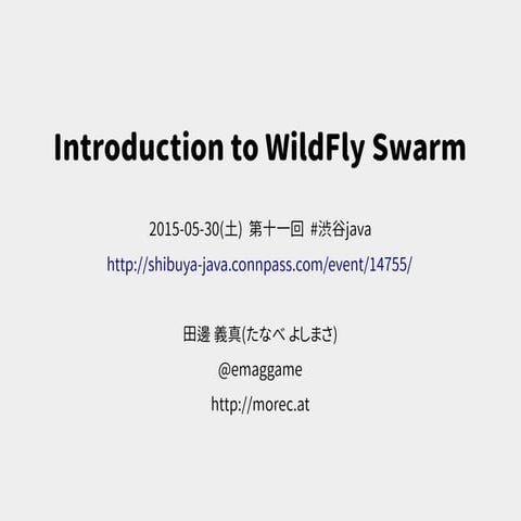 Introduction to WildFly Swarm | PDF | Programming Languages | Computing