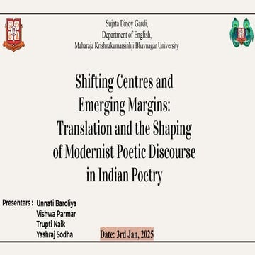 Shifting Centres and Emerging Margins- Translation and the Shaping of ...