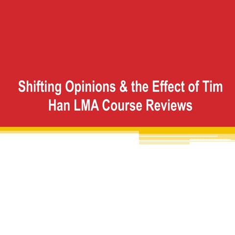 Shifting Opinions & the Effect of Tim Han LMA Course Reviews.pptx