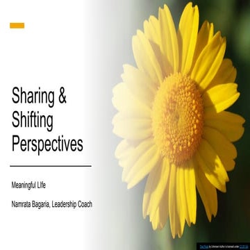 Shifting perspectives - meaningful life | PPTX