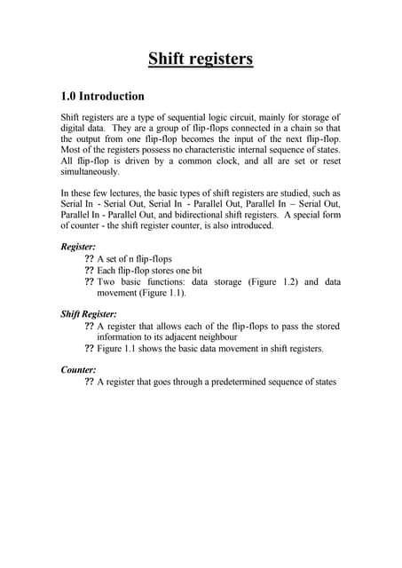 Shift micro operations & 4 bit combinational circuit shifter | PDF